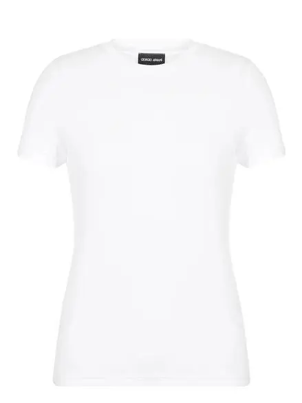 Giorgio Armani Stretch Viscose Jersey T-shirt - White