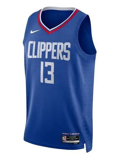 Nike Nba Los Angeles Clippers Paul George Icon Edition 2022/23 Swingman Jersey - Blue