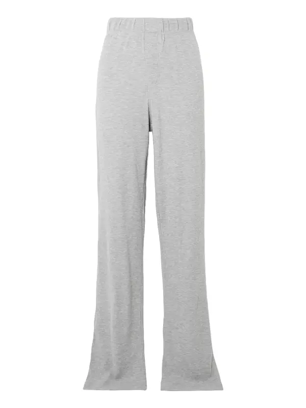 Eterne Waffle-knit Jersey Track Pants - Gray