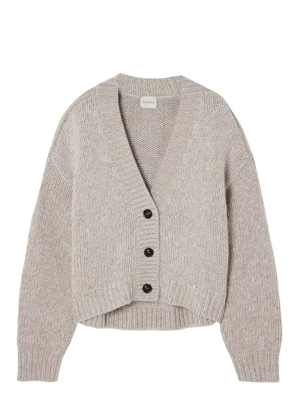 Le Kasha Kamal Organic Cashmere Cardigan - Neutrals