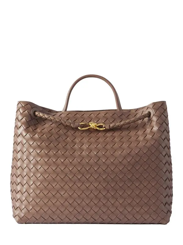 Bottega Veneta Andiamo Large Intrecciato Leather Tote - Brown