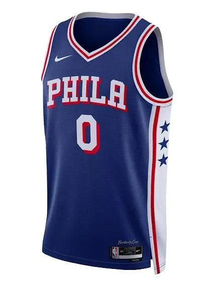 Nike Nba Philadelphia 76ers Tyrese Maxey 2023/24 Icon Edition Swingman Jersey - Blue