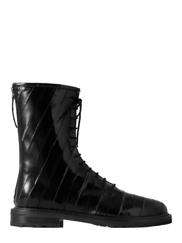 Legres 05 Paneled Eel Ankle Boots - Black