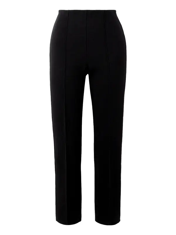 HIGH SPORT Cotton-blend Slim-leg Trousers - Black