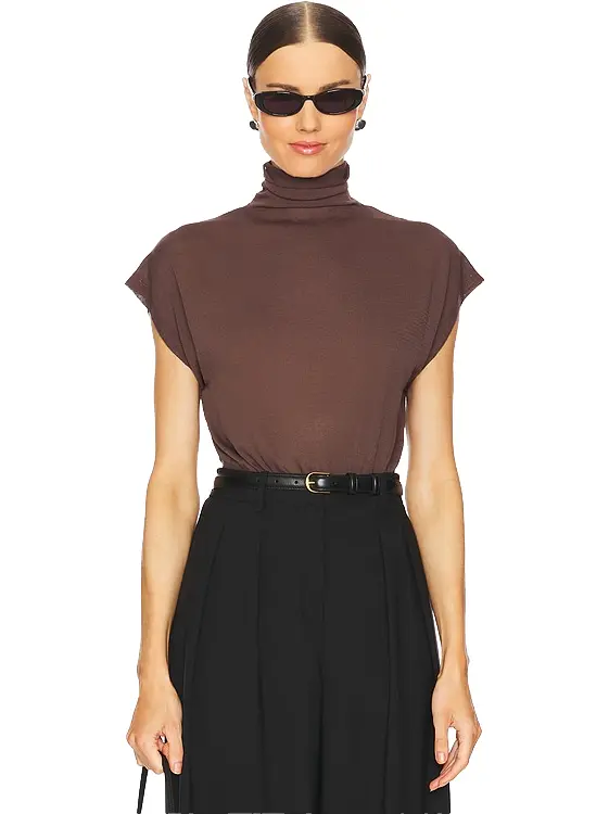 L'academie By Marianna Amerson Knit Top In Chocolate - Chocolate Brown