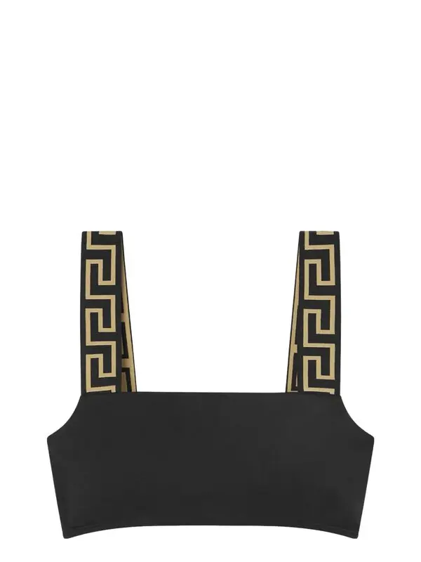 Versace Greca Border Bikini Top - Black