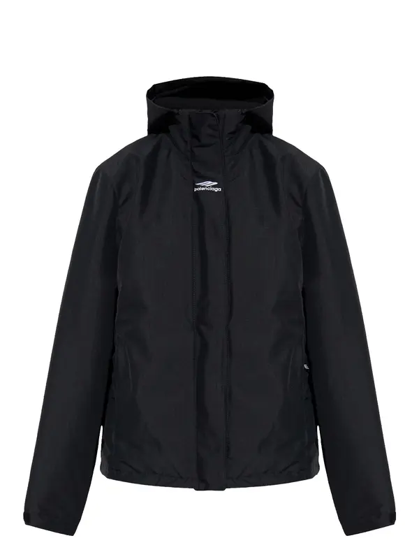 Balenciaga Logo-print Padded Jacket - Black