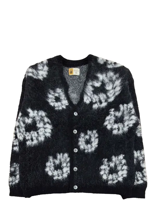 SAINT MXXXXXX X Denim Tears Floral Cardigan - Black