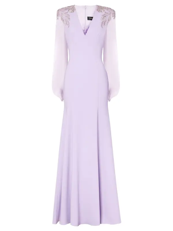 Jenny Packham Mercury Embellished Gown - Purple