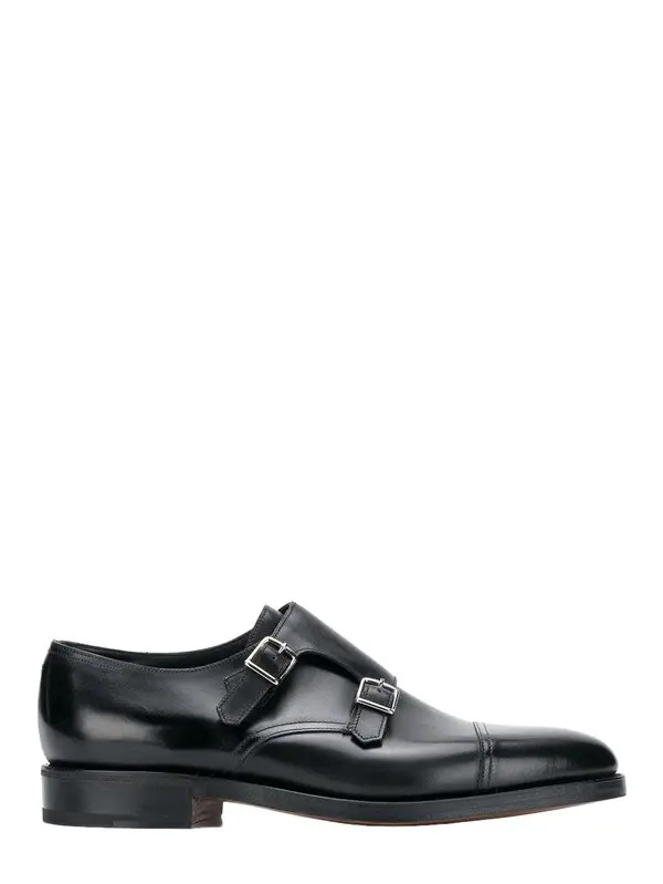 John Lobb William Double Buckle Shoes - Black