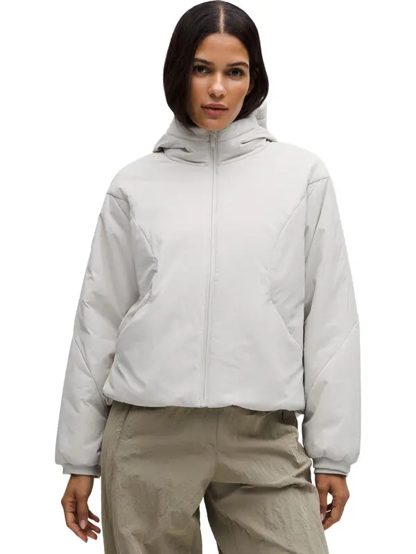 Lululemon Water-resistant Insulated Hooded Jacket - Dove Grey