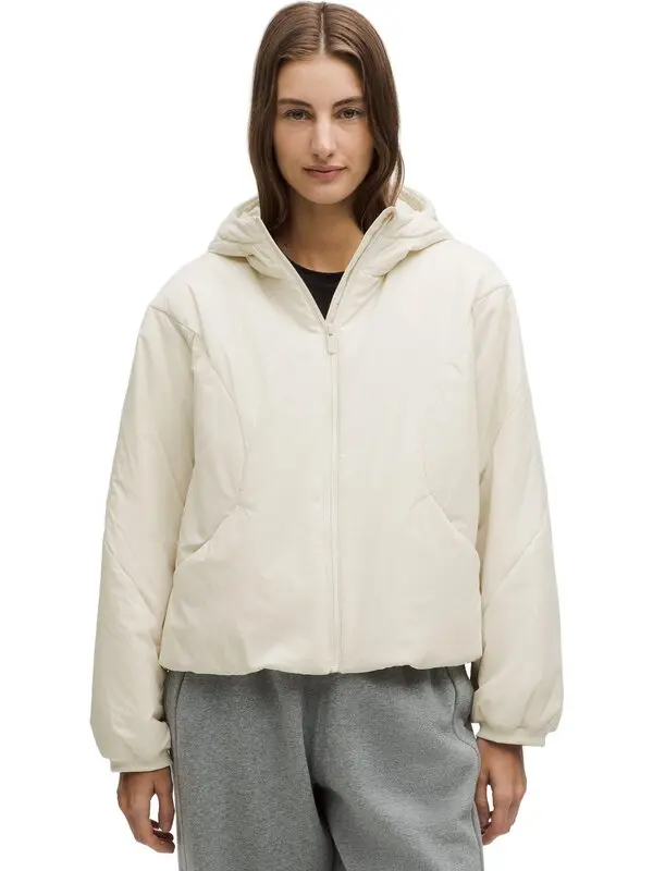 Lululemon Water-resistant Insulated Hooded Jacket - Light Ivory