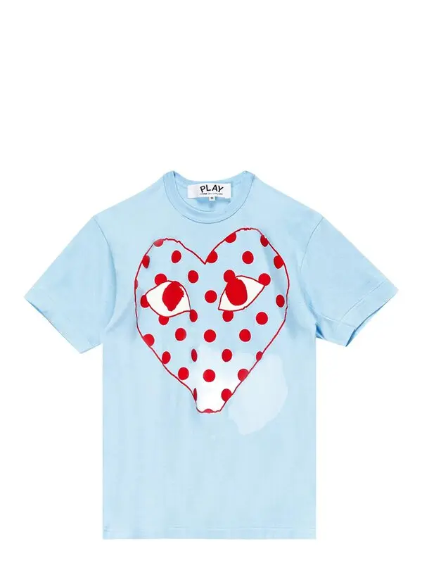 Play Comme Des Garcon Big Dot Heart T-shirt - Blue