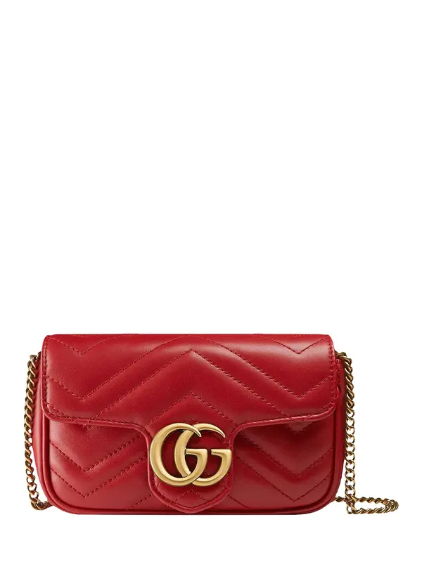 Gucci Gg Marmont Super Mini Bag - Red