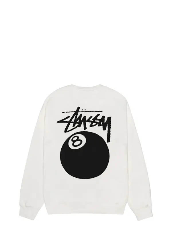 StÜssy 8 Ball Pigment Dyed Crew - Natural