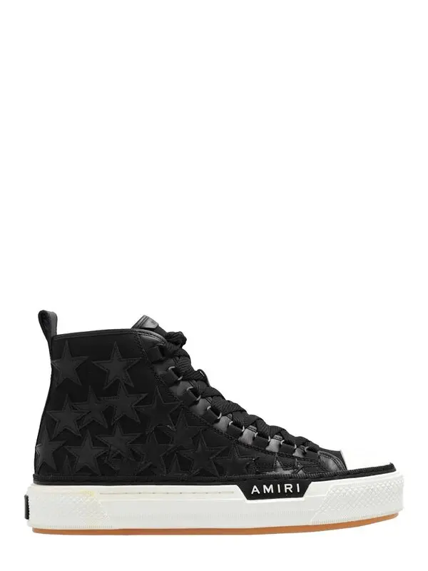 Amiri Stars Court High Top Sneakers - Black