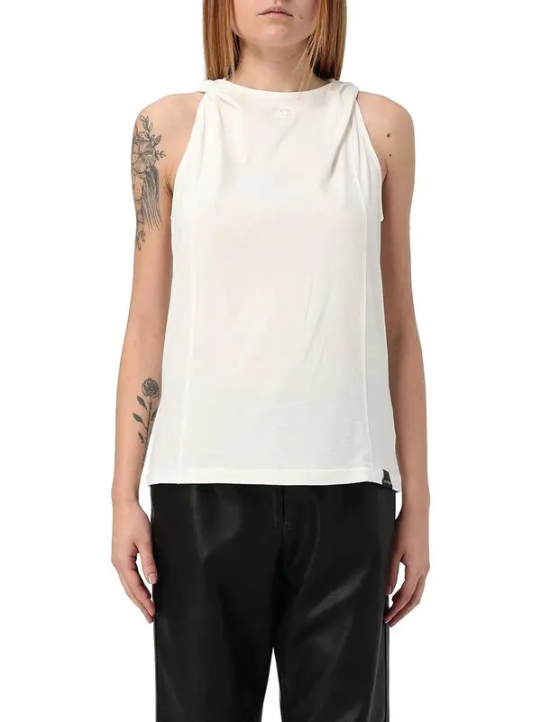 COURREGES Sleeveless Top With Hood - White