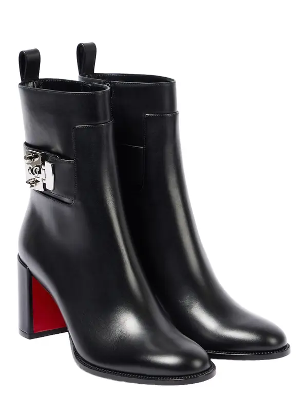 CHRISTIAN LOUBOUTIN Booty Lock 70 Ankle Boots - Black