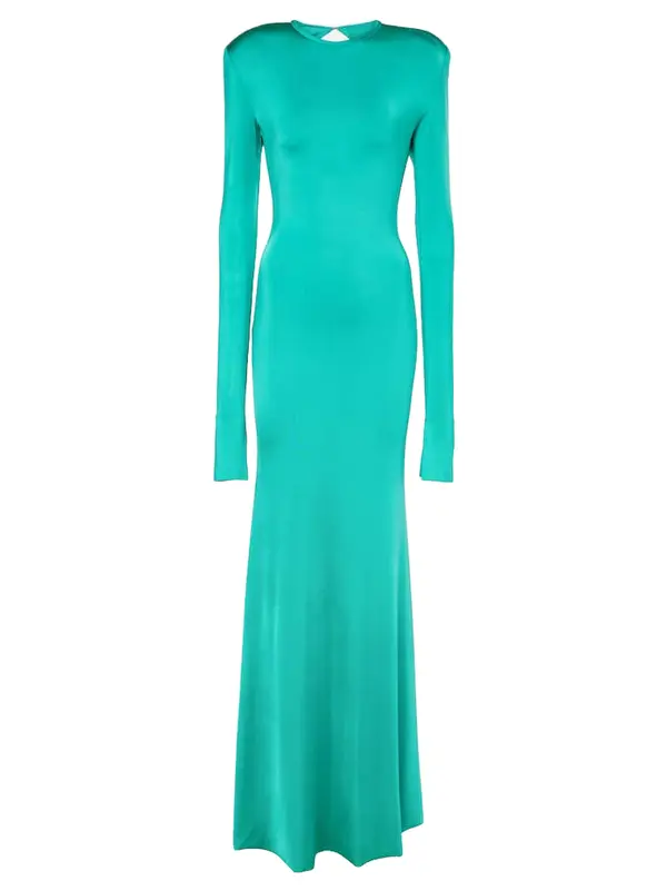 Victoria Beckham Open-back Gown - Green