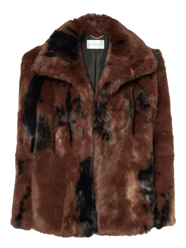 Victoria Beckham Faux Fur Jacket - Brown
