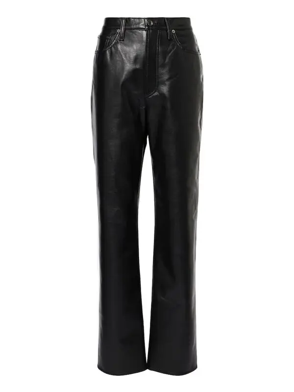 AGOLDE 90's Pinch Waist High-rise Straight Pants - Black