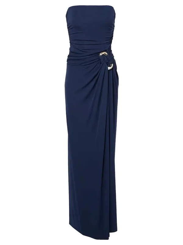Simkhai Emma Draped Corset Gown - Blue