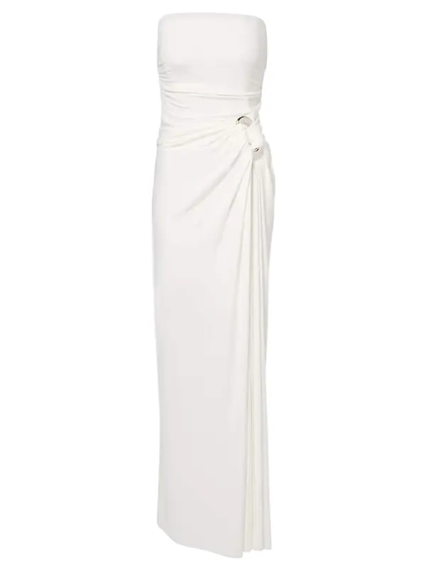 Simkhai Emma Gathered Maxi Dress - White