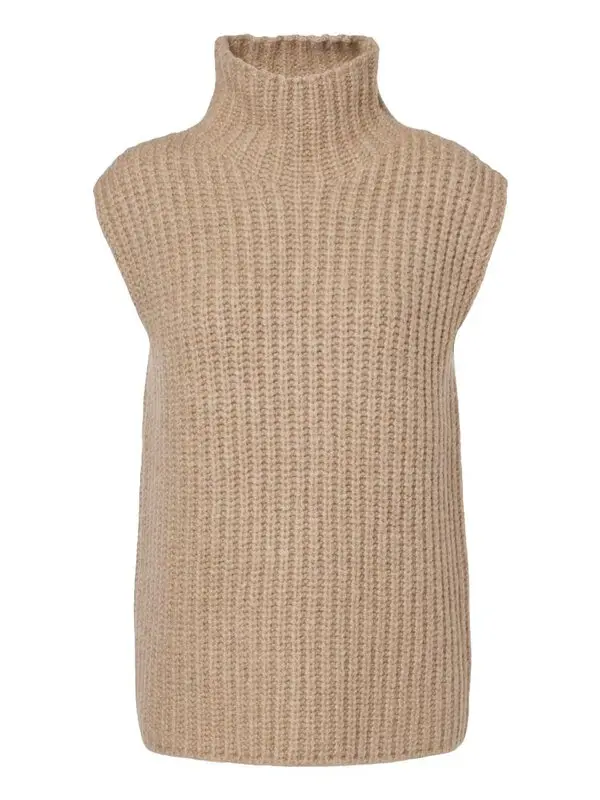THE ROW Ilena Cashmere And Silk Top - Beige