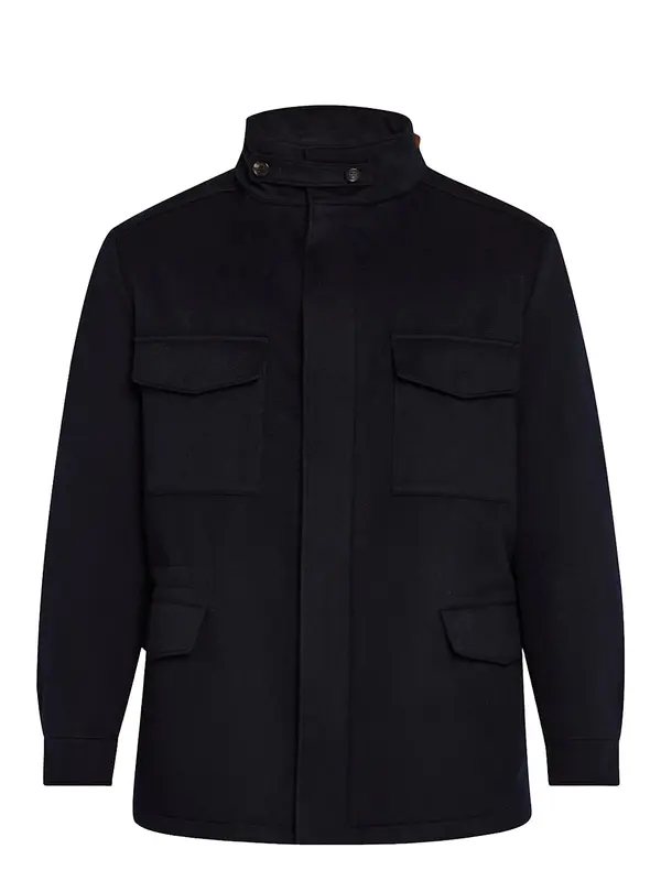 Loro Piana Traveller Cashmere Field Jacket - Blue Navy