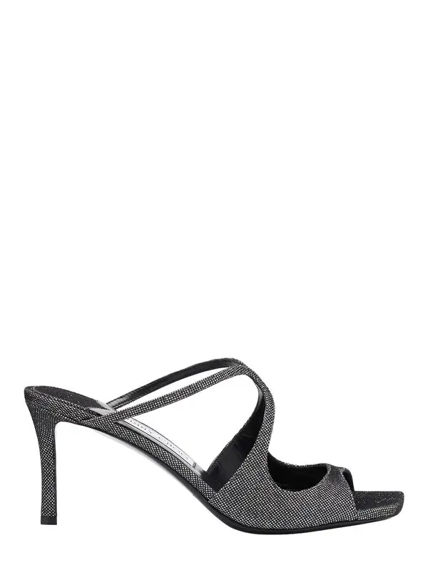 JIMMY CHOO Anise Glitter Slide Sandals - Cosmo