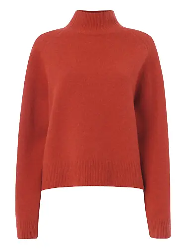 Whistles Funnel-neck Relaxed-fit Wool Jumper - Red