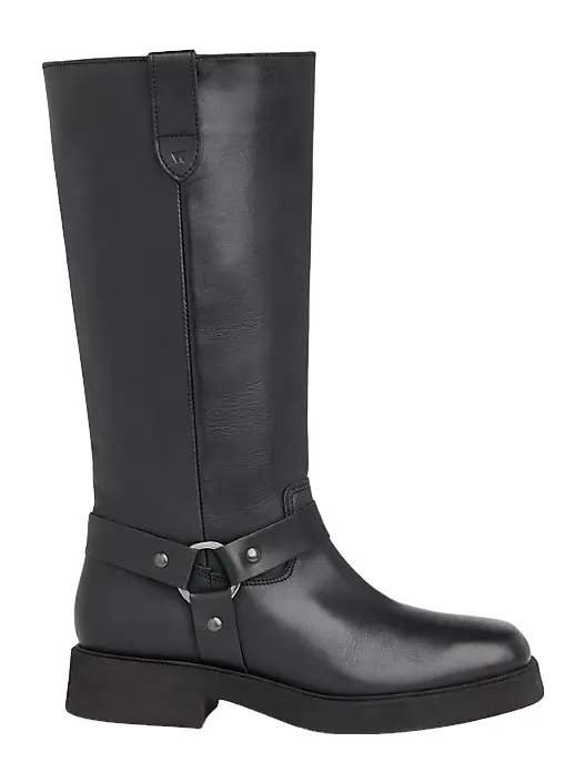 Whistles Matteo Leather Heeled Knee-high Boots - Black