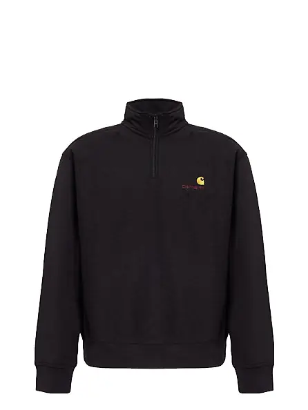 Carhartt Work In Progress High-neck Brand-embroidered Cotton-blend Sweatshirt - Black