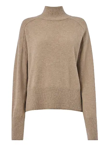 Whistles Funnel-neck Cashmere Jumper - Brown