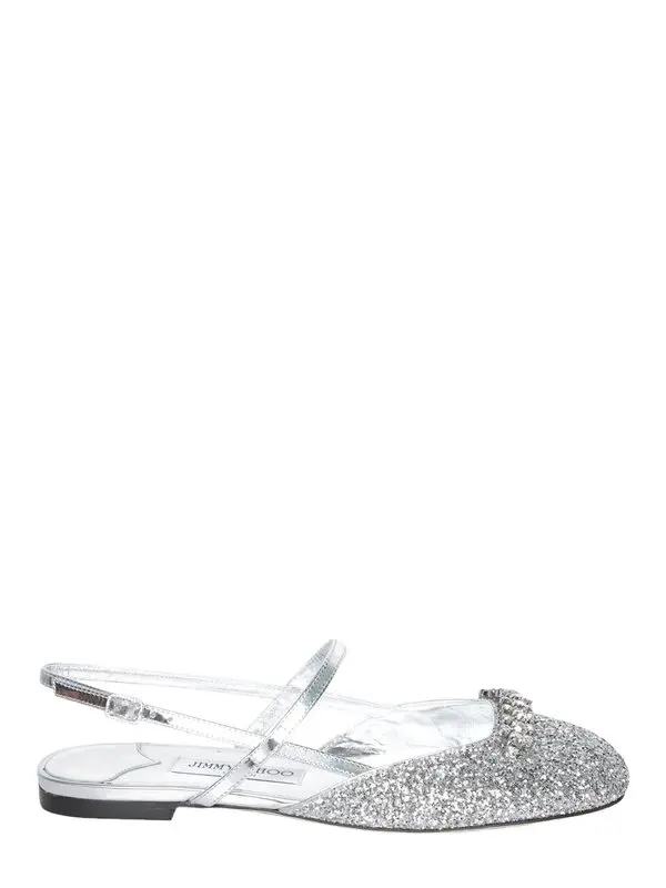 JIMMY CHOO Belinda Glitter Ballerinas - Grey
