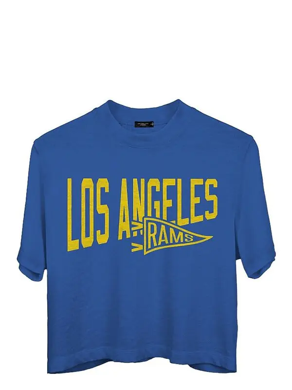 Junk Food Clothing Nfl Los Angeles Rams Dual Threat Crop Tee - Liberty