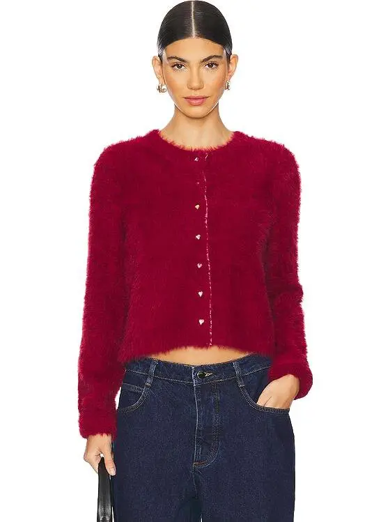 Free People Celeste Cardigan - Aged Red