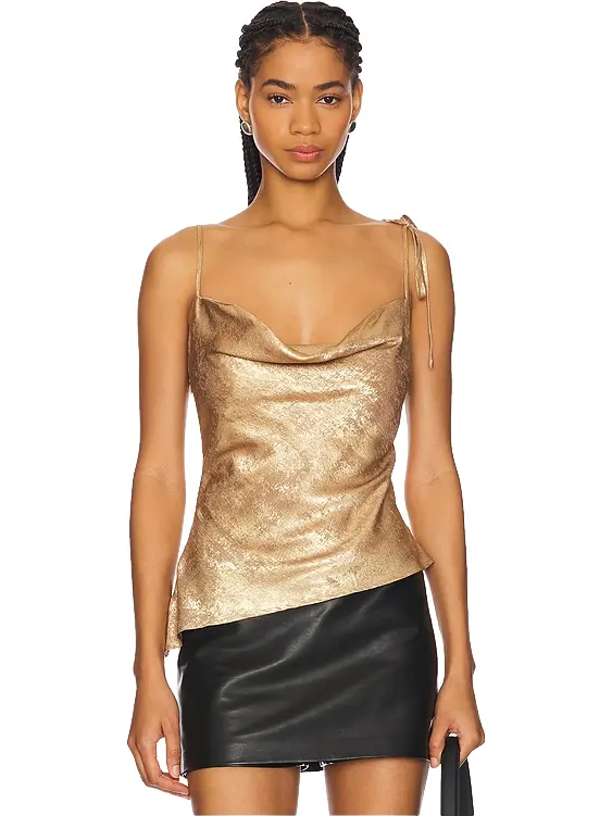Superdown Paz Tank Top - Gold