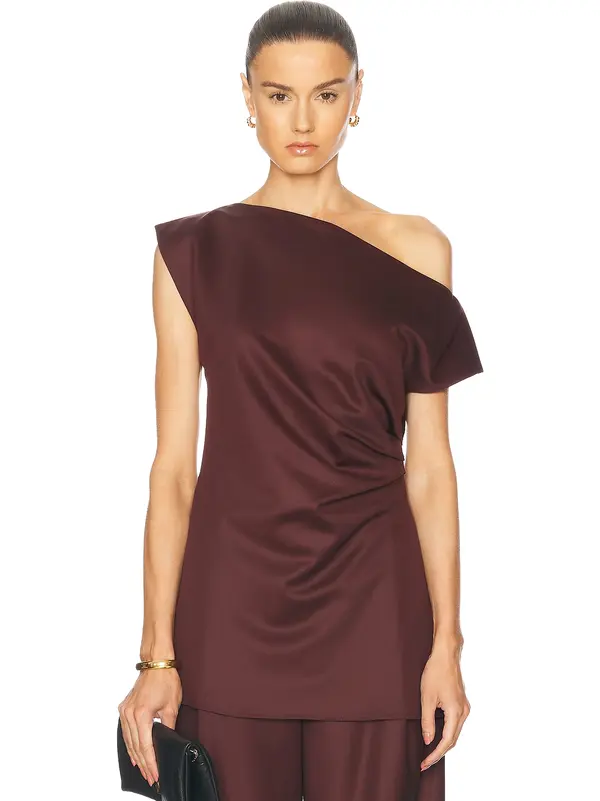 SEV Draped Top - Burgundy