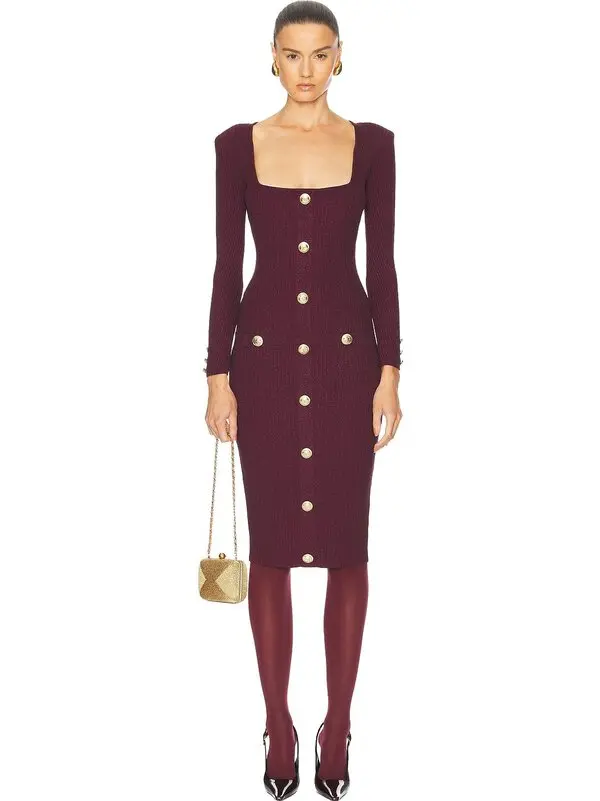 Retrofete Sadelle Knit Dress - Metallic Mulberry