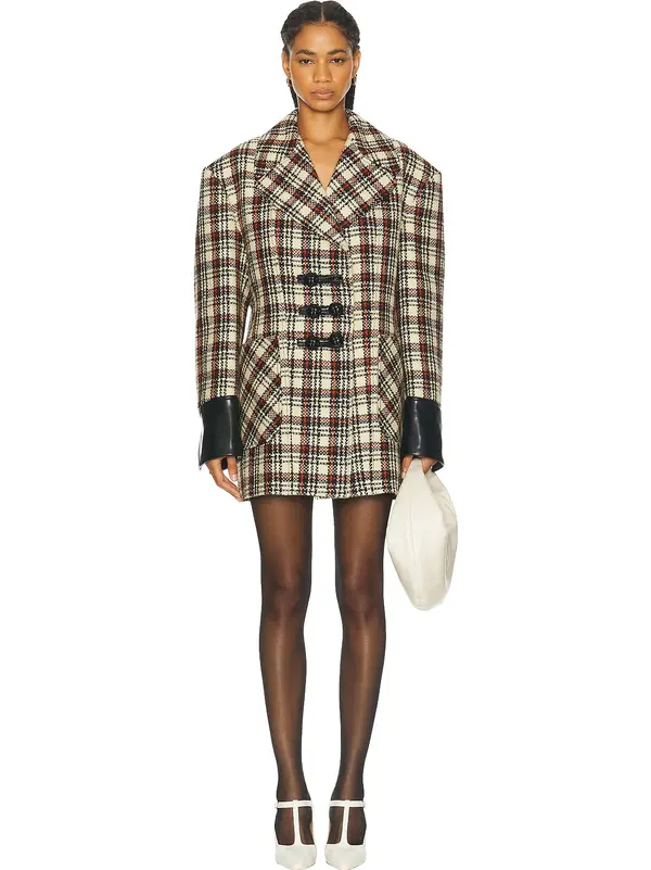 Rabanne Oversized Jacket - Tartan Check