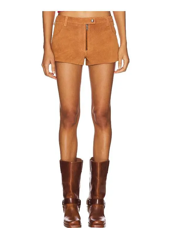UNDERSTATED LEATHER X Revolve Perfect Suede Short - Tan
