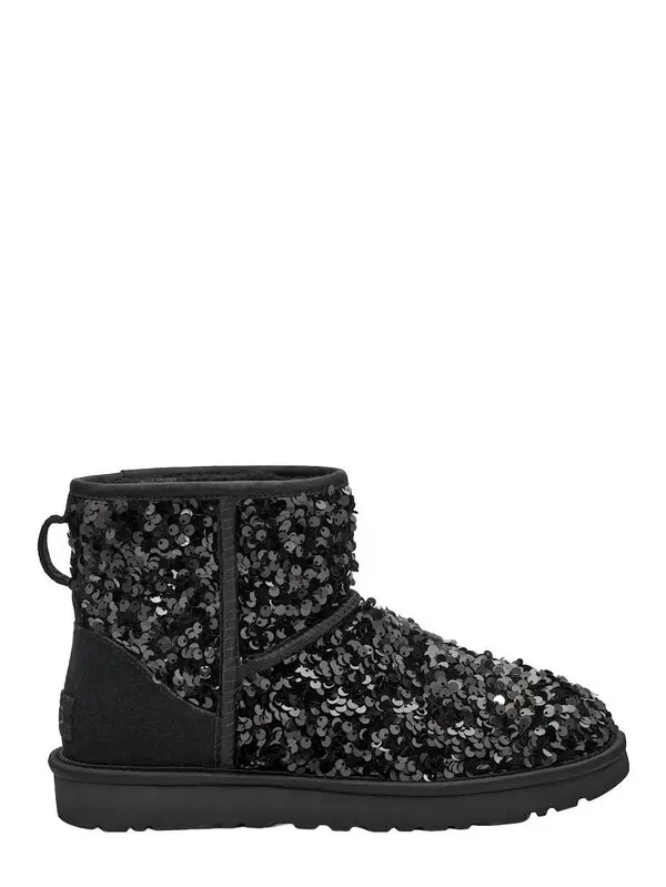 UGG Classic Mini Chunky Sequin Boots - Black
