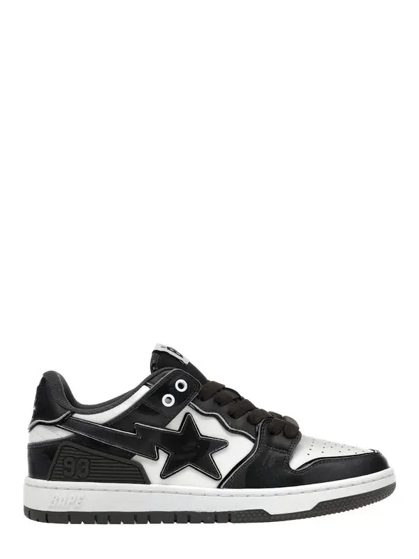 BAPE A Bathing Ape Sk8 Sta #1 M2 Camo Sneakers - Black