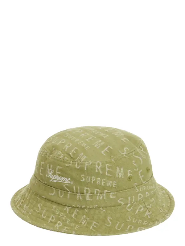 Supreme Warp Jacquard Logos Denim Crusher - Sage