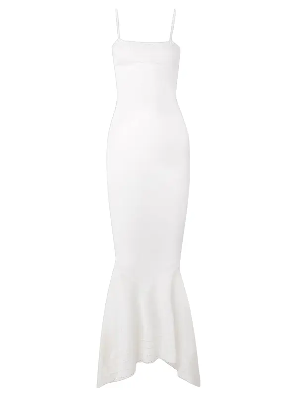 Alexandre Vauthier Perforated Stretch-knit Gown - Ivory
