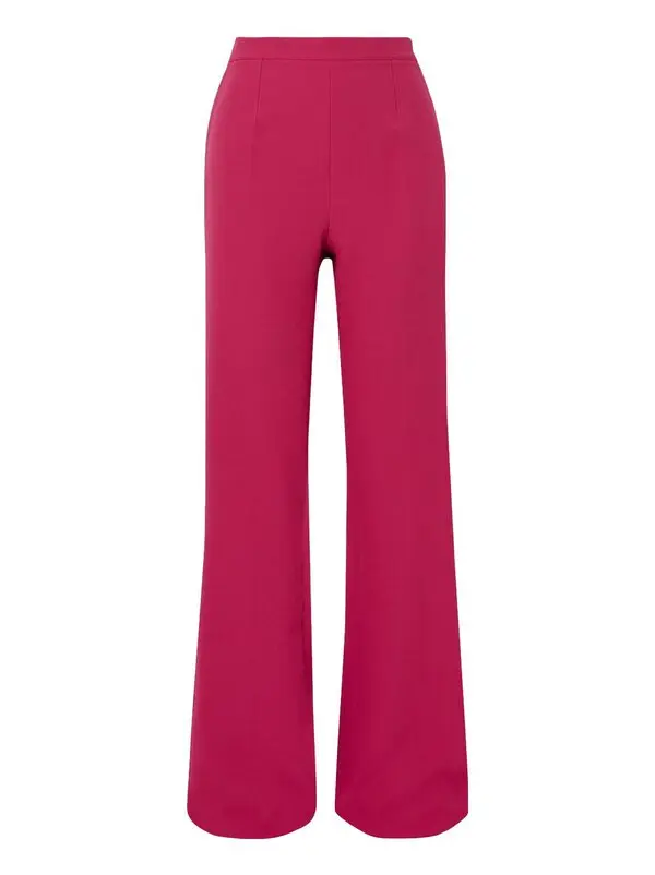Safiyaa Alexa Flared Crepe Pants - Fuchsia