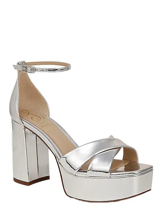 Sam Edelman Jullian Platform Heels - Silver
