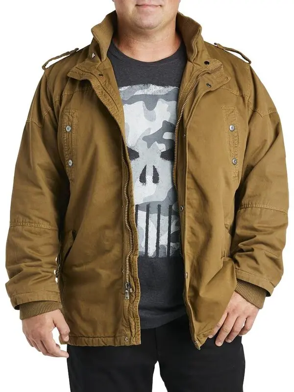 PX CLOTHING Big & Tall Patch & Welt Jacket - Rustic