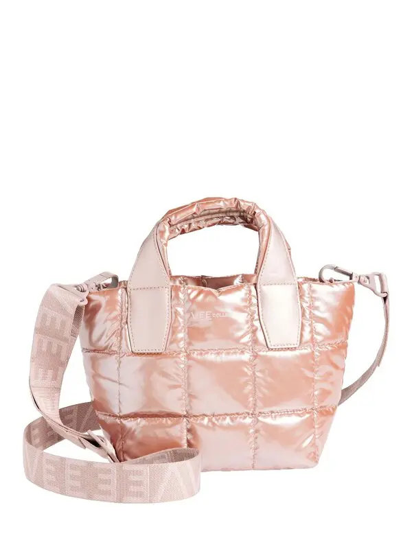 VEECOLLECTIVE Mini Porter Water-resistant Quilted Tote - Gin Fizz Metallic